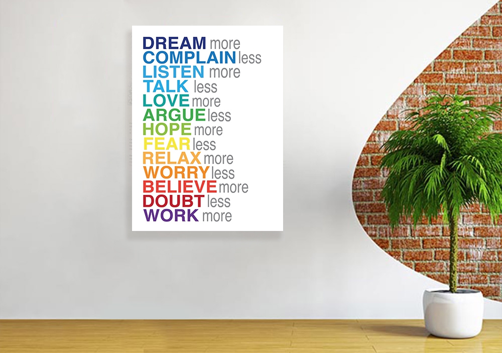 Dream more Worry less Okul Posteri | okulposterleri.com