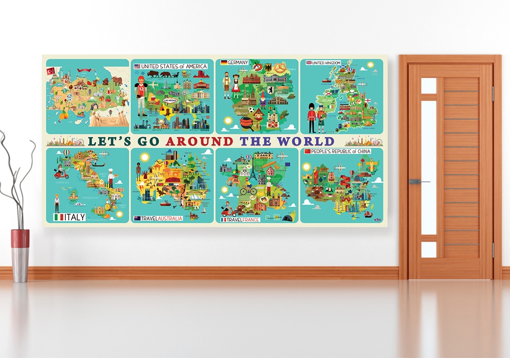 Let’s Go Around the World | okulposterleri.com