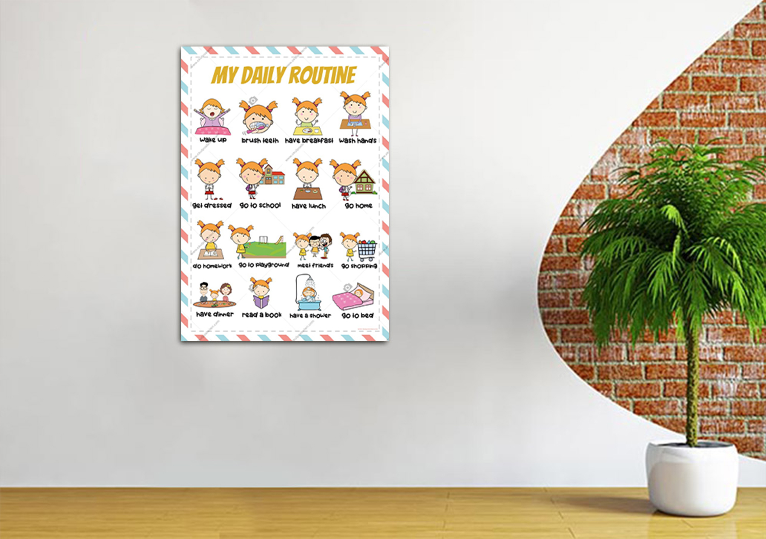 My Daily Routine Okul Posteri | okulposterleri.com